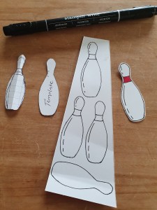 Ten Pin Bowling Card | Little Paper Star – Rhonda Fawcett