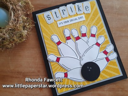 Ten Pin Bowling Card | Little Paper Star – Rhonda Fawcett